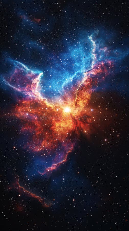 Captivating Nebula in the Night Sky with Bright Colors and Intricate ...