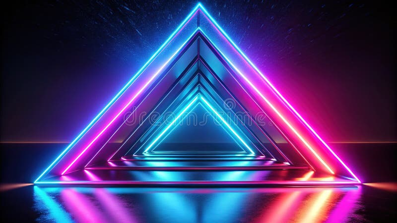 Captivating Neon Triangle Backgrounds Modern Geometric Designs for ...