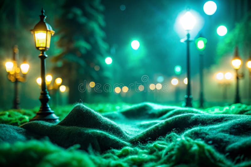 Dramatic Night Scene Photography Background Dark Green Felt Texture for ...