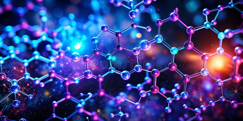 Illuminated Molecular Structures in Night Photography a Stunning Visual ...