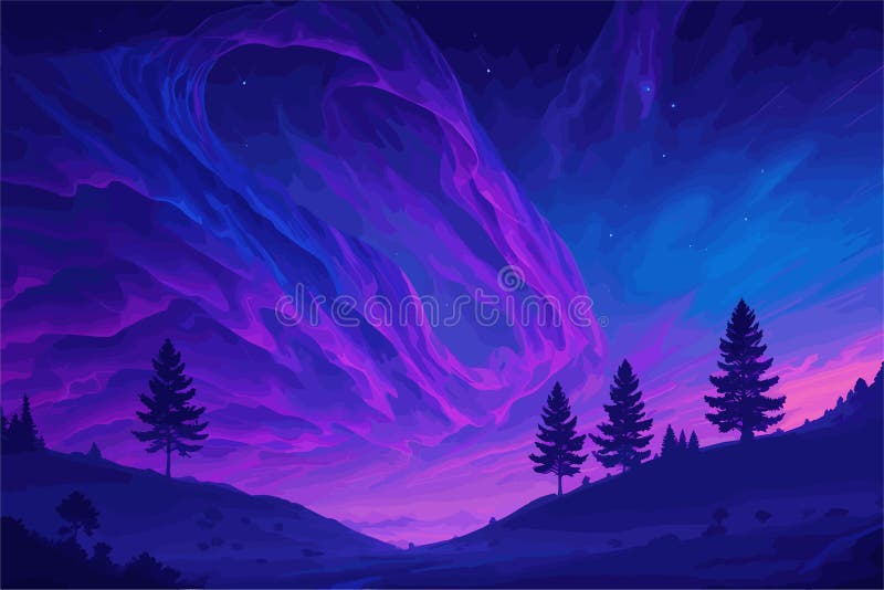 Captivating Night Sky Background Illustration with a Celestial Theme ...