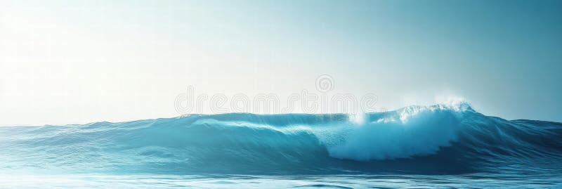 Abstract View of Ocean Wave Patterns Under a Clear Sky Capturing the ...