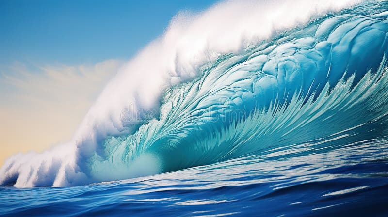 Captivating Ocean Wave a Serene Summer Background of Natural Beauty ...