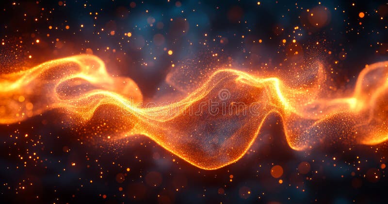 Captivating Orange and Blue Plasma Waves in Motion Stock Image - Image ...