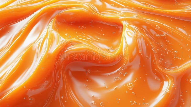Captivating Orange Fluid with Glossy and Smooth Texture Stock Image ...