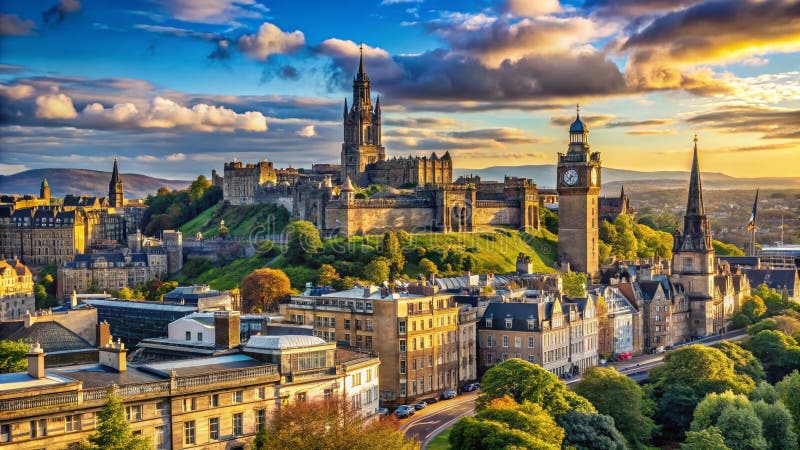 A Captivating Panoramic View of Edinburghs Historic Architecture a ...