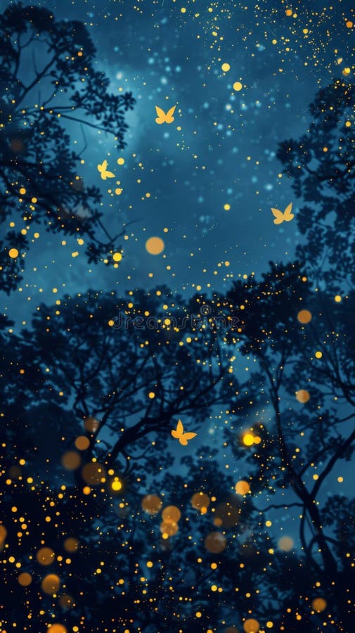 A Captivating Pattern Inspired by the Dance of Fireflies at Dusk Night ...