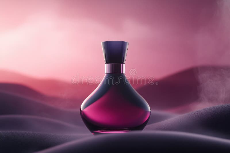 A Captivating Perfume Bottle Resting on Soft Waves of Fabric in a ...