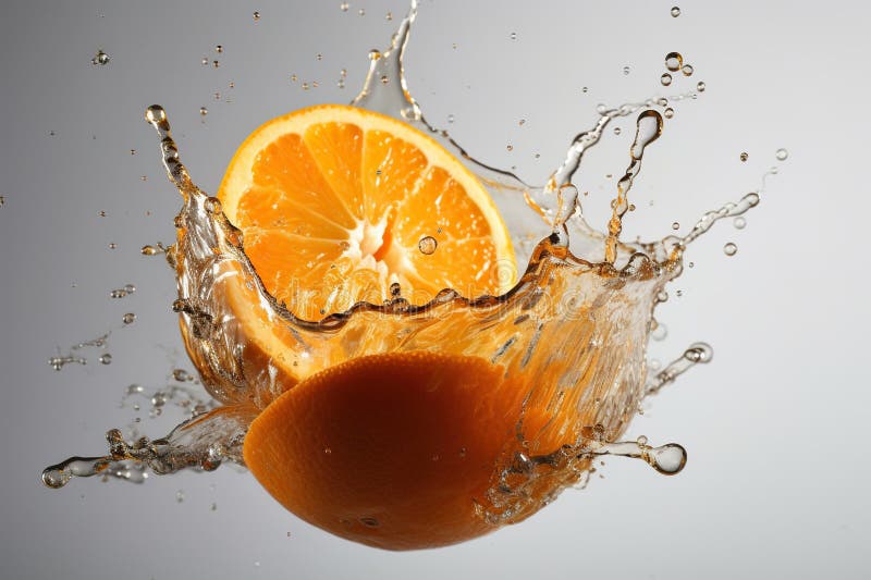 Captivating Photo of Half an Orange with a Refreshing Splash of Juice ...