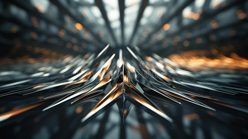 Intricate Metal Arrows: Abstract Beauty in Motion Stock Illustration ...