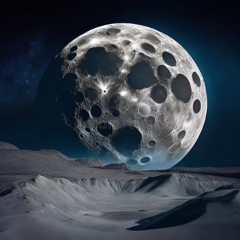 Captivating Photograph of the Moon Illuminating the Celestial Tapestry ...