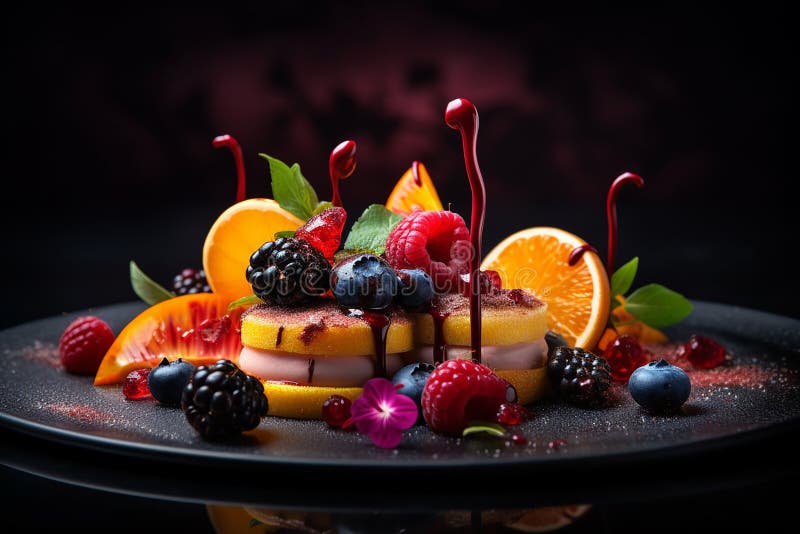 Sumptuous Appetizers and Starters at a Fine Dinner Stock Photo - Image ...