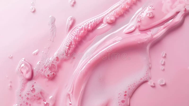 Captivating Pink Liquid Texture with Dynamic Bubbles and Waves Stock ...