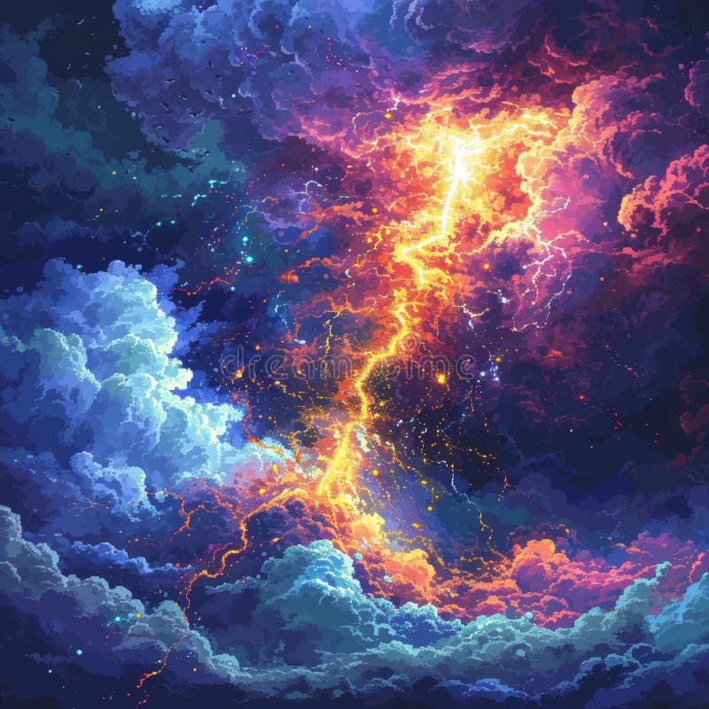 Captivating Pixel Chaos stock illustration. Illustration of captivating ...