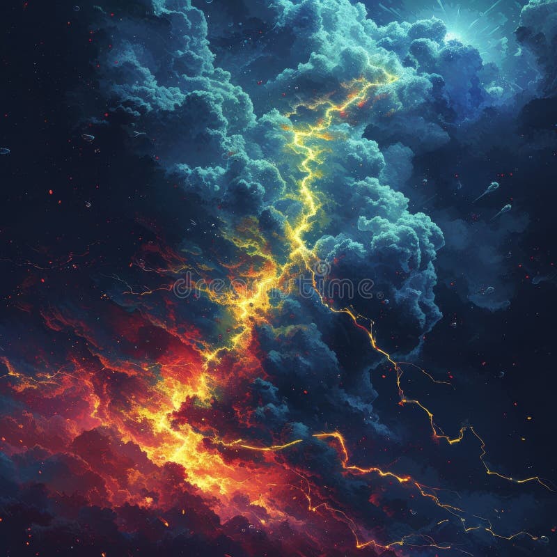 Captivating Pixel Chaos stock illustration. Illustration of storm ...