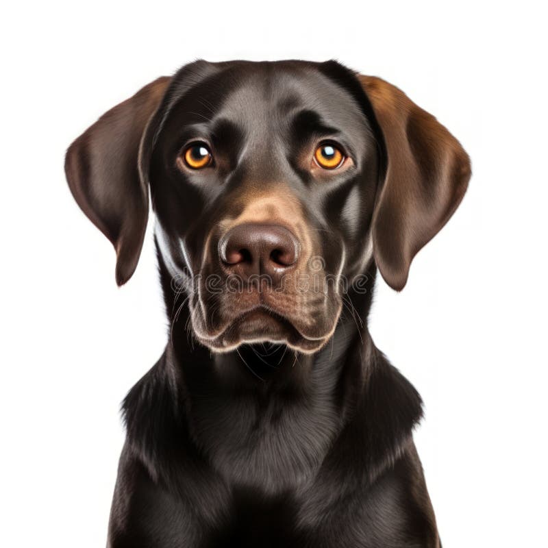 A Captivating Portrait of a Labrador Retriever on a White Background ...