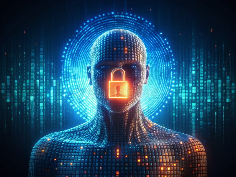 Protecting Digital Assets a Portrait of Secure Data with a Padlock and ...