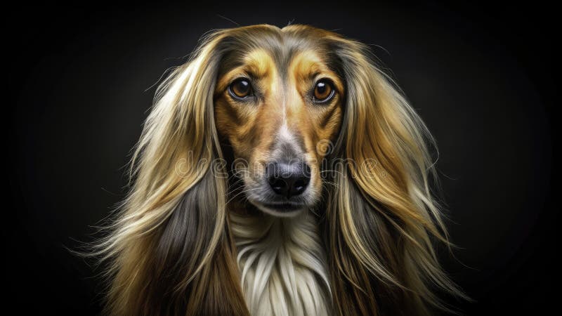 Stunning LongHaired Dog Portrait Captivating Candid Photography of a ...