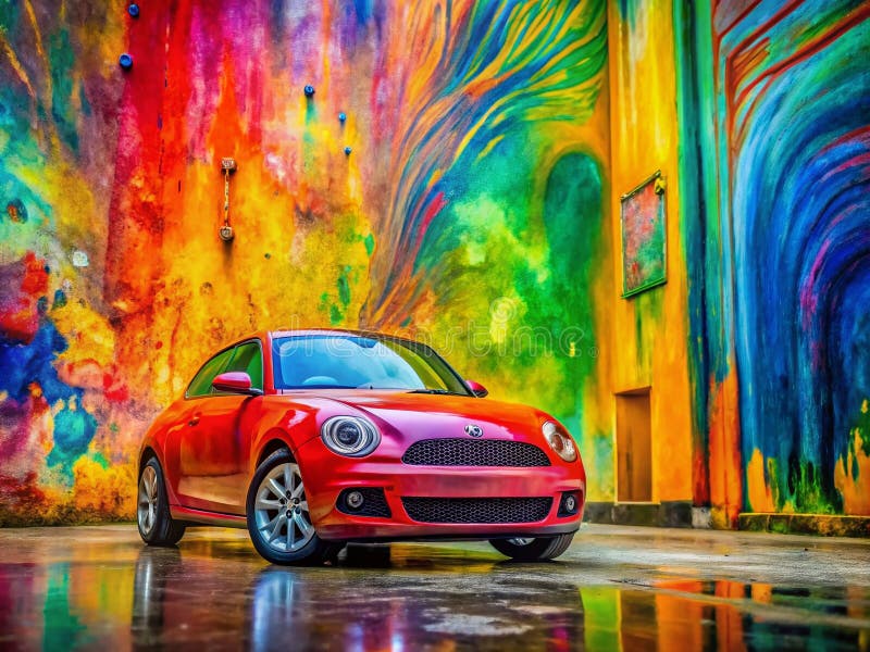 Vibrant Automotive Portrait a Stunning Display of Color Texture and ...