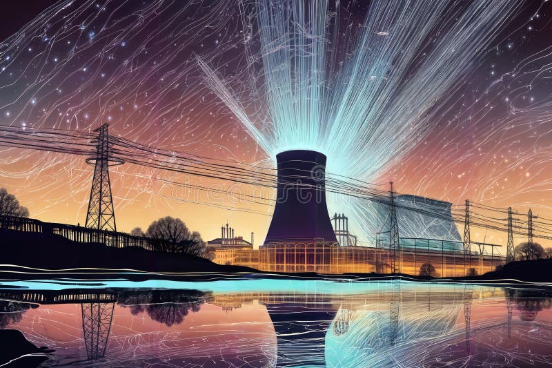 A Captivating Portrayal of Steam Emerging from a Nuclear Power Plant ...