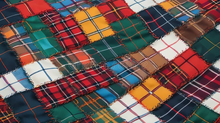 Stunning Patchwork Tartan Design Featuring Intricate Animal Motifs a ...
