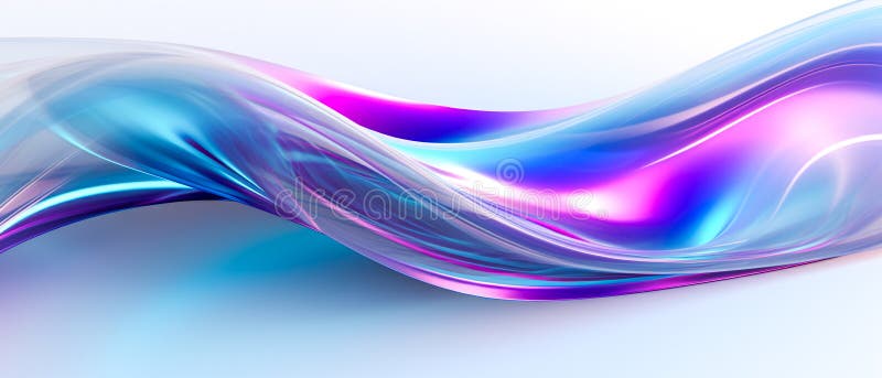 Captivating Purple and Blue Abstract Wave Design, Shiny Glossy, with ...