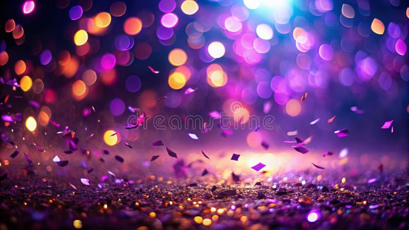 Captivating Purple Confetti Silhouettes Dramatic Backlit Portraits and ...