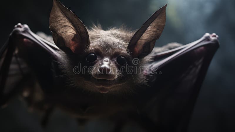 Captivating Ray Traced Bat Portrait in Soft Light Photography Stock ...