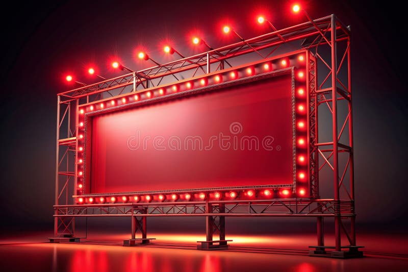 Captivating Red Billboard Frame Template a Striking Visual for Powerful ...