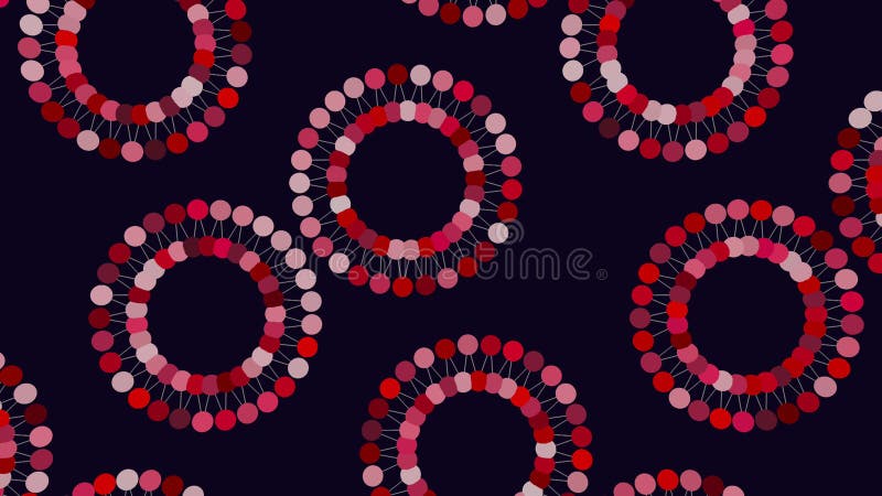 Red Circle Pattern on Black Background Bold and Dynamic Design Element ...