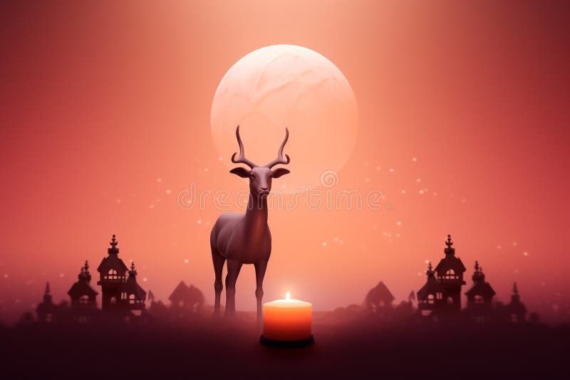 A Captivating Red Moon Set Against a Dark Night Sky, Symbolizing ...