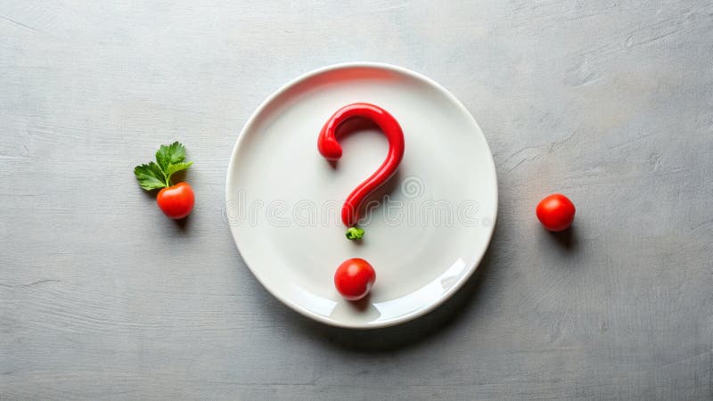 Captivating Red Question Mark Background for Culinary Photography a ...