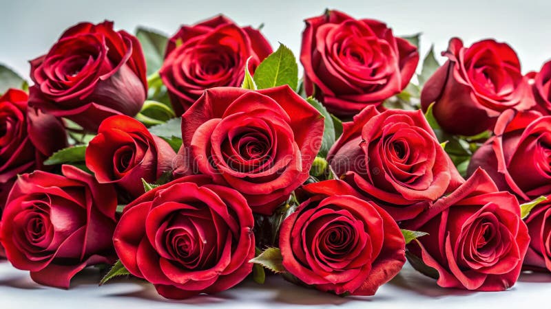 Captivating Red Roses on White Background a Stunning Visual for ...