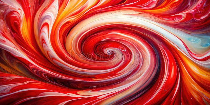 Captivating Red and White Swirling Abstract Design a Hypnotic Visual ...