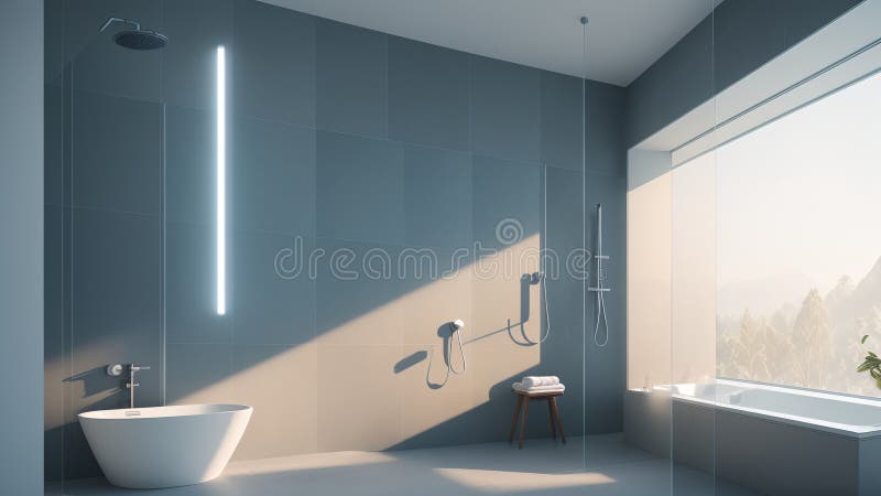 A Captivating Rendering of a Bathroom with a Tub and a Shower AI ...