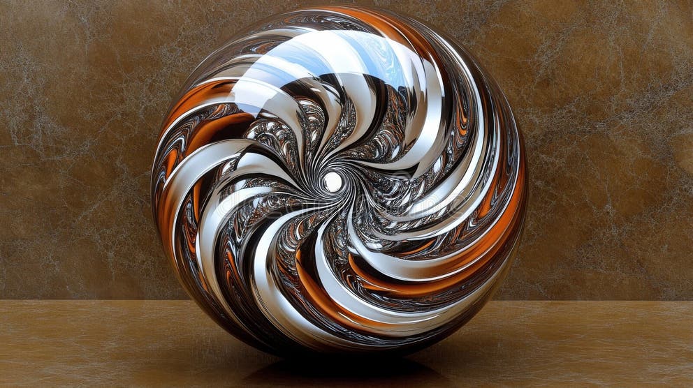 A Captivating Resin Art Globe: Oceanic Sunset Sphere Stock Photo ...