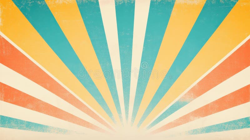 A Captivating Retro Background Featuring Sun Rays, Creating a Vibrant ...
