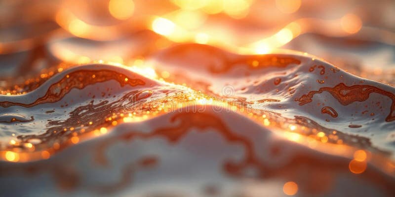 Captivating Ripple Effects of Molten Lava in the Glow of a Volcanic ...