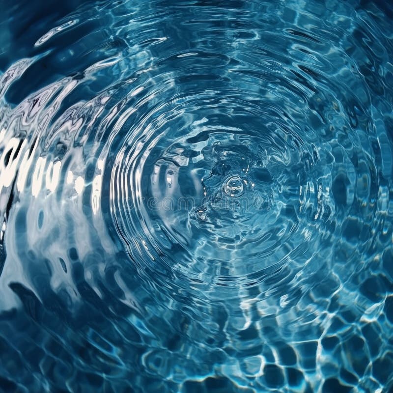 Mesmerizing Ripples in Clear Blue Water Capturing Reflections and ...