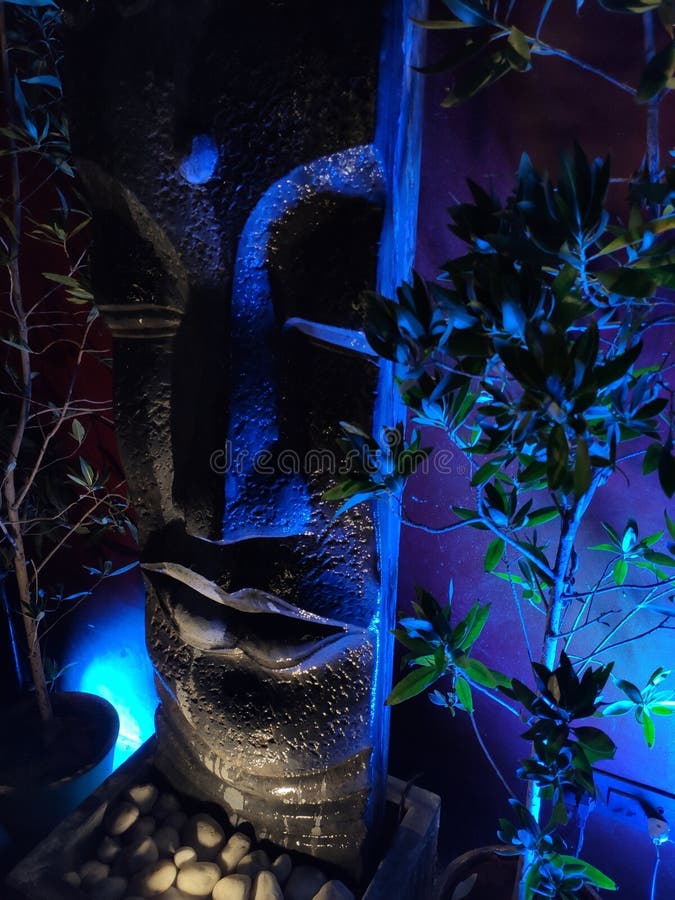 Rooftop Entrance with Stone Head and Lighting – Outdoor Design ...