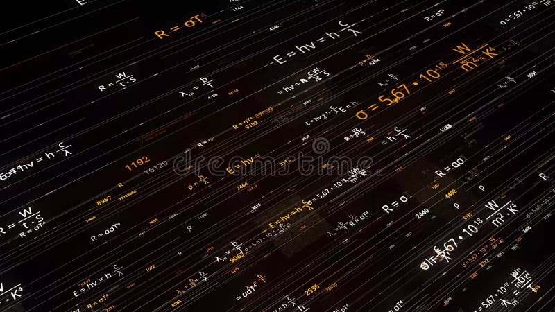 Black - Background Physics Formulas Rotating Visual Stock Video - Video ...