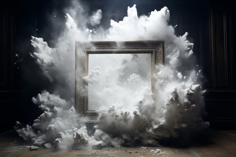 Captivating Scene of White Chalk Pieces and Dust Particles Swirling ...