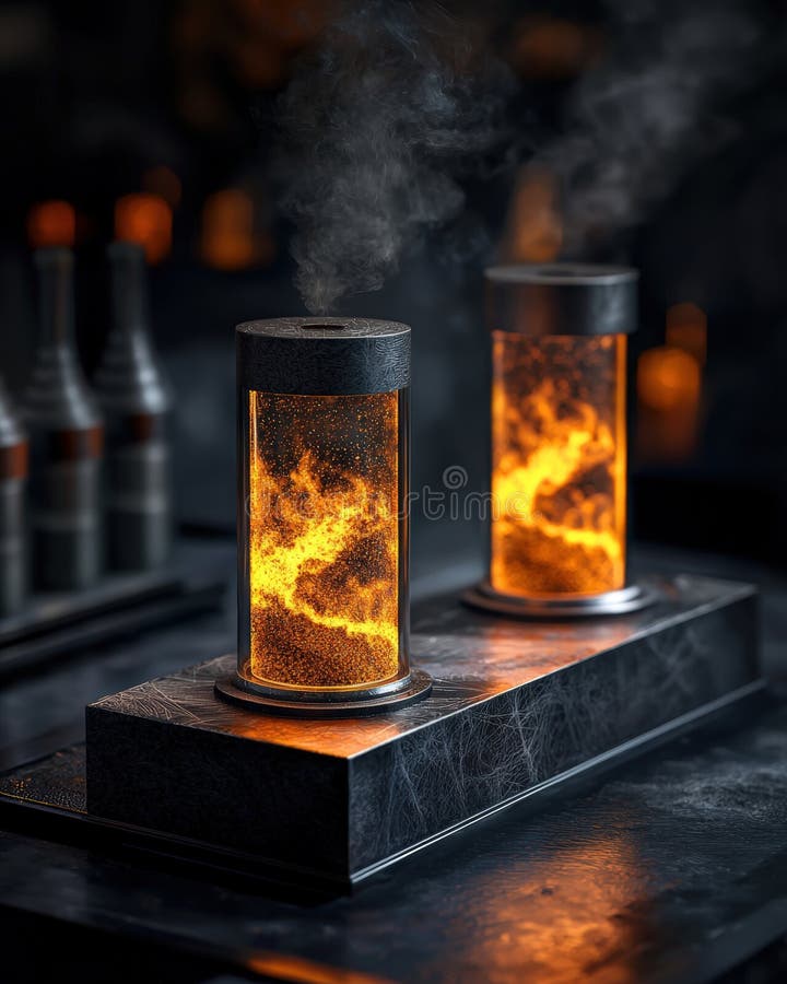 A Captivating Science Lab Setup Featuring Two Glass Containers with ...