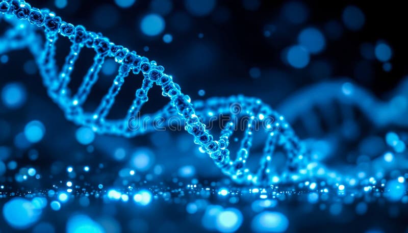 Translucent DNA Double Helix on a Vibrant Scientific Background Stock ...