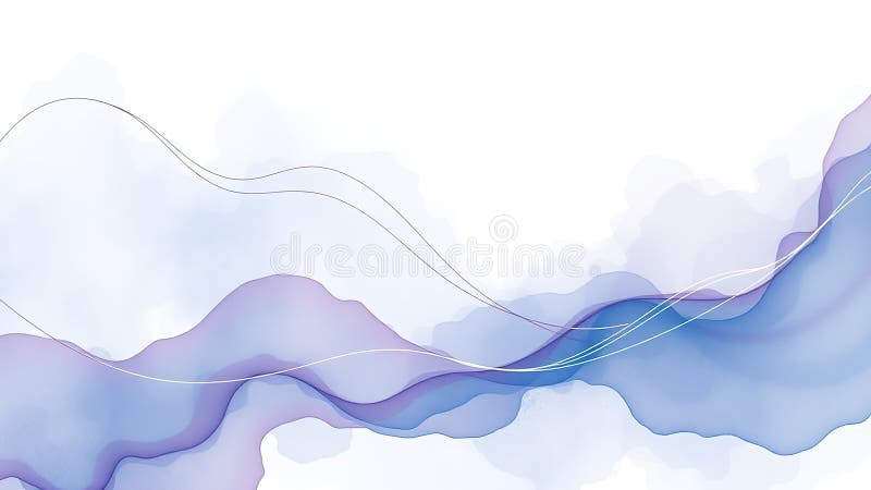 Elegant Seamless Line Art Pattern on a Delicate Watercolor Wash a ...