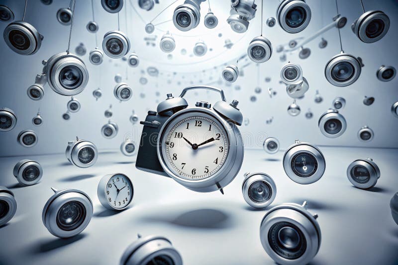 Dynamic Deadline Concept Seamless Loop Animation of a Camera Soaring ...