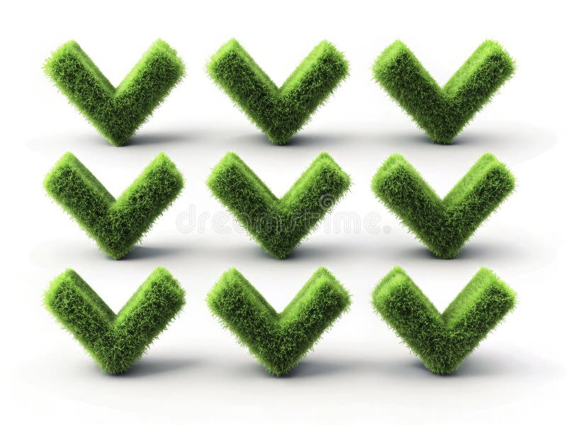 A Captivating Set of Nine Vibrant Green Checkmarks a HighQuality Visual ...