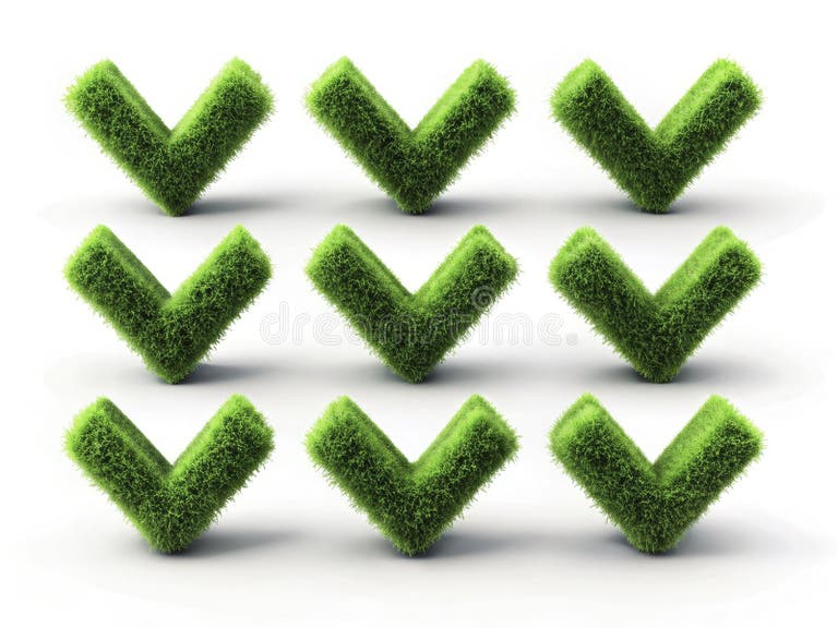 A Captivating Set of Nine Vibrant Green Checkmarks a HighQuality Visual ...
