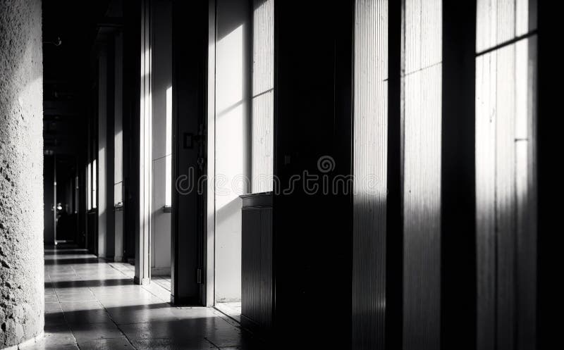 Captivating Shadows and Light in a Narrow Corridor during Late ...