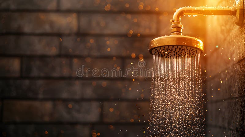 Captivating Shower Experience: Sparkling Water and Warm Ambiance in a ...